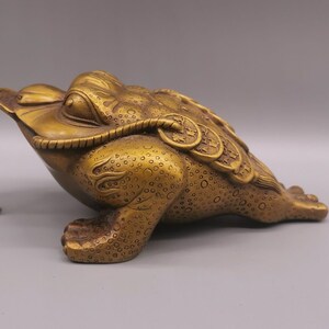 China's Pure Hand-carved Pure Copper Frog and Golden Toad Ornaments Can ...