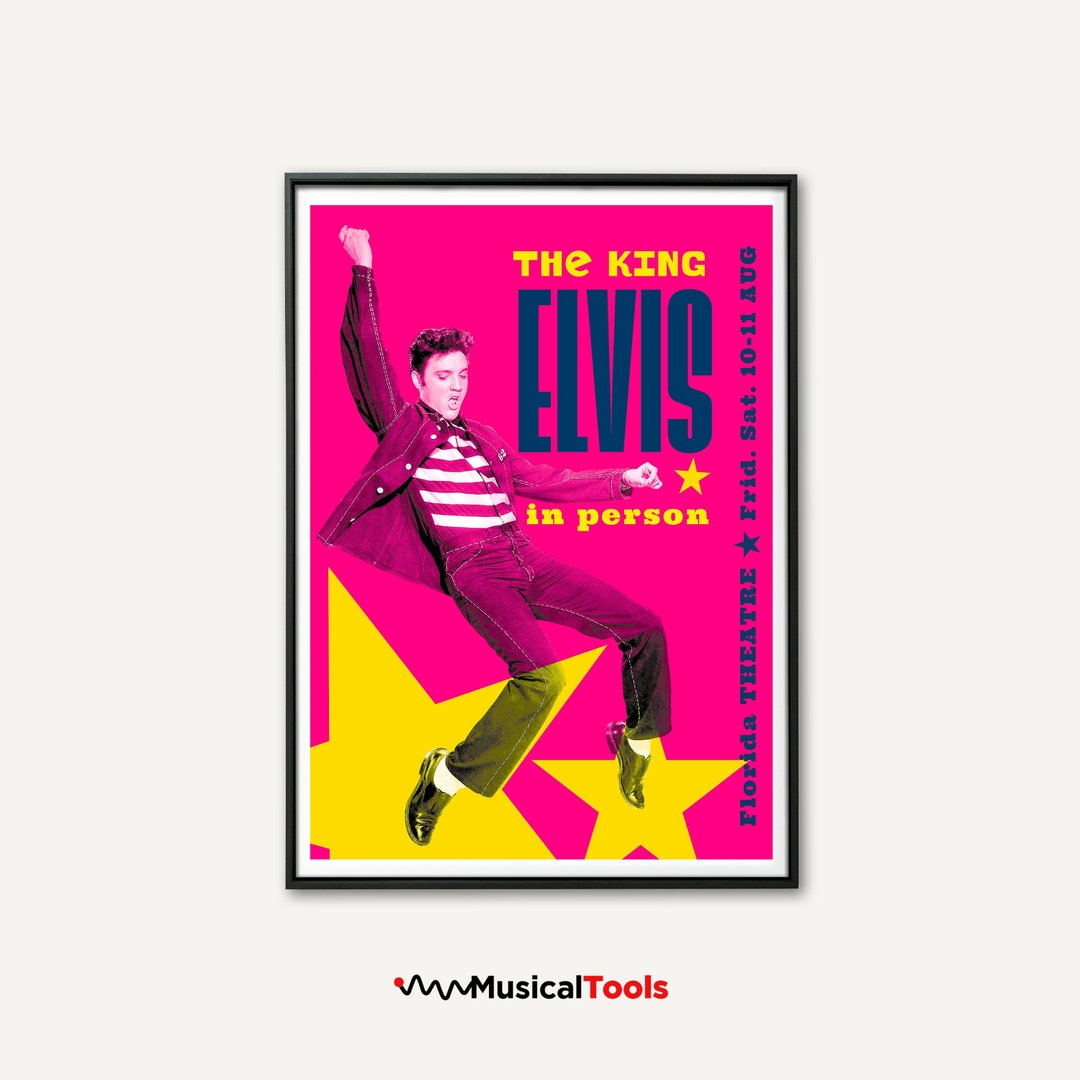 Vintage Elvis Presley Poster - Full Color Printable Design for Wall Art ...