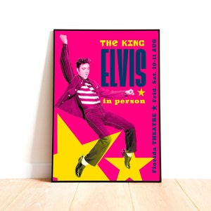 Vintage Elvis Presley Poster - Full Color Printable Design for Wall Art ...