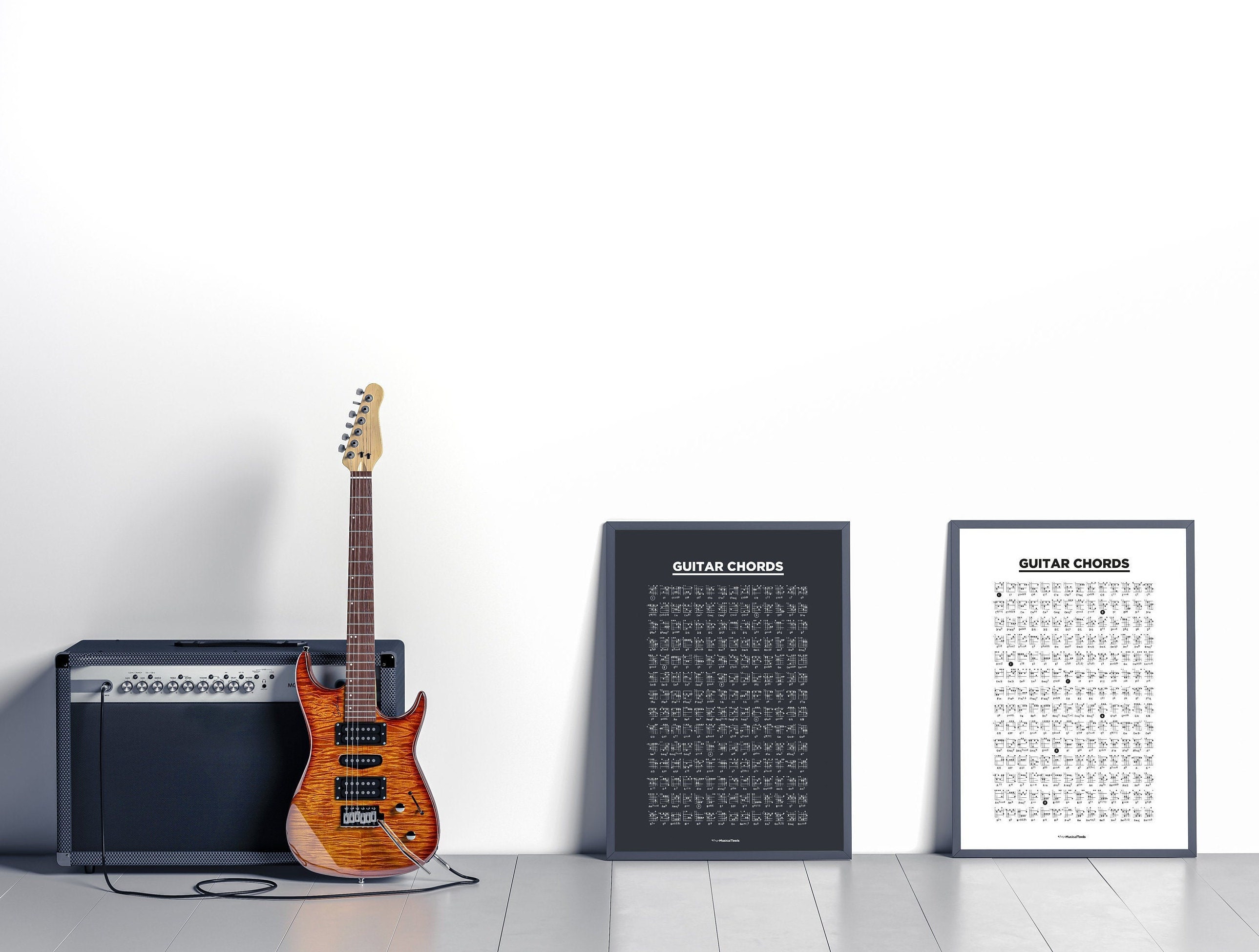 Guitar Extended Chord Chart Poster. Music Gift. Guitar Reference. Music ...