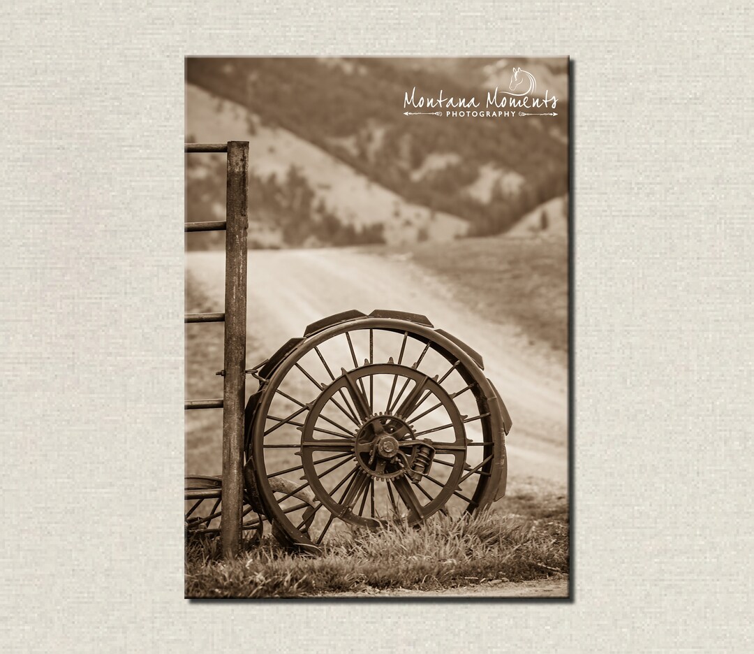 Antique Tractor Wheel, Farmhouse Decor, Old Iron Tractor Wheel, Old ...