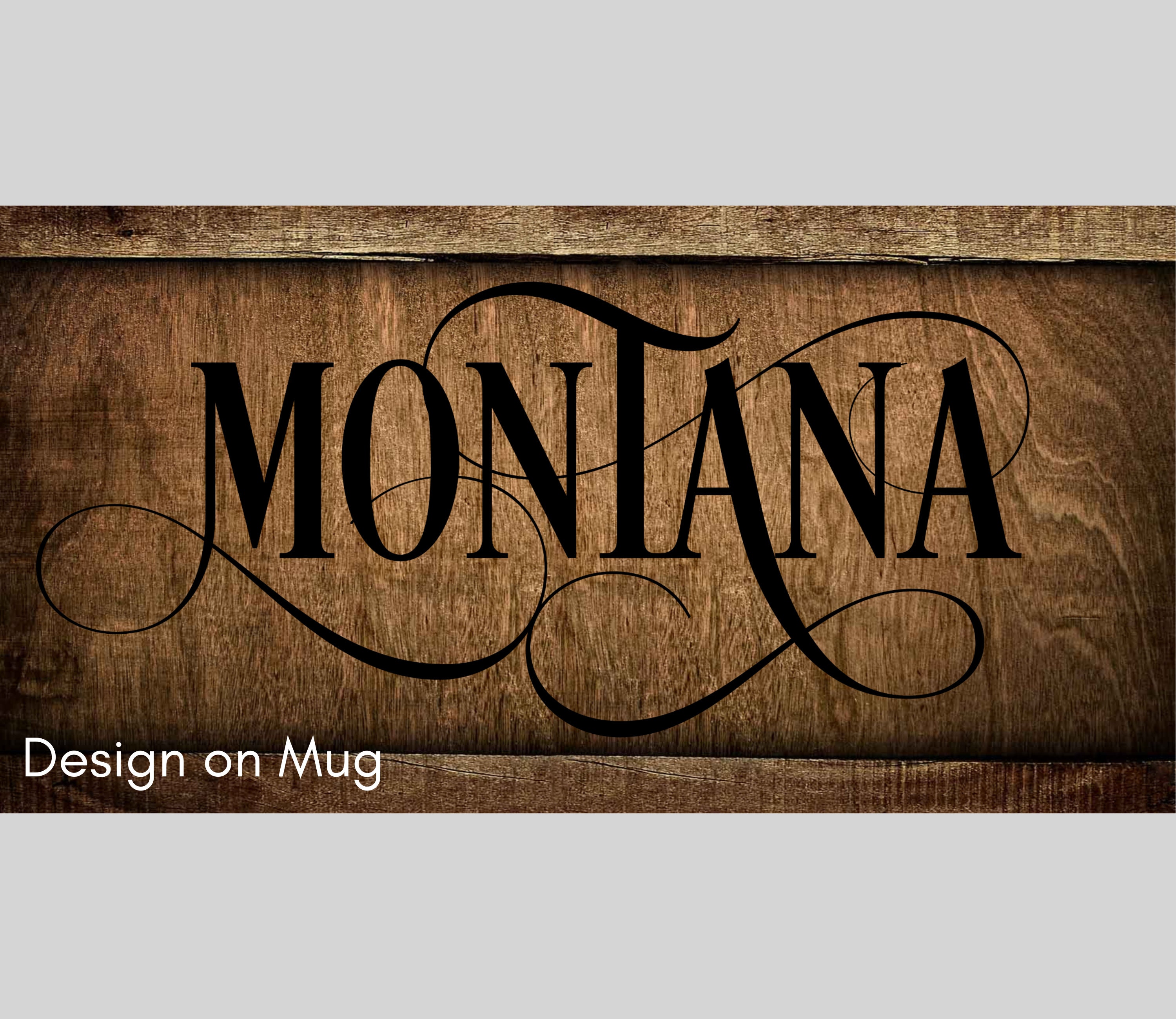 Montana Coffee Mug, Rustic Wood Design Black Montana Coffee Cup ...