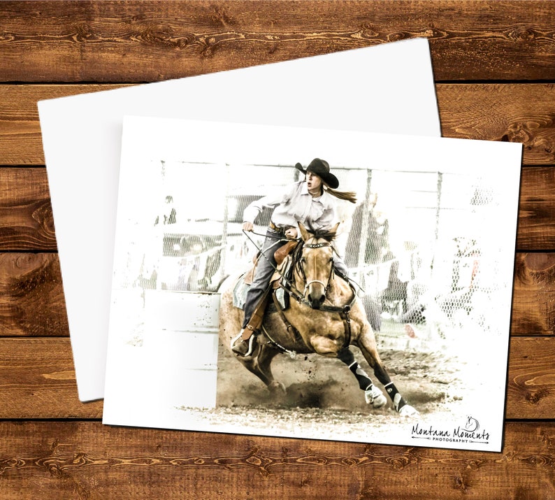 Rodeo Horse Note Card Sets Barrel Racer Note Cards Blank - Etsy