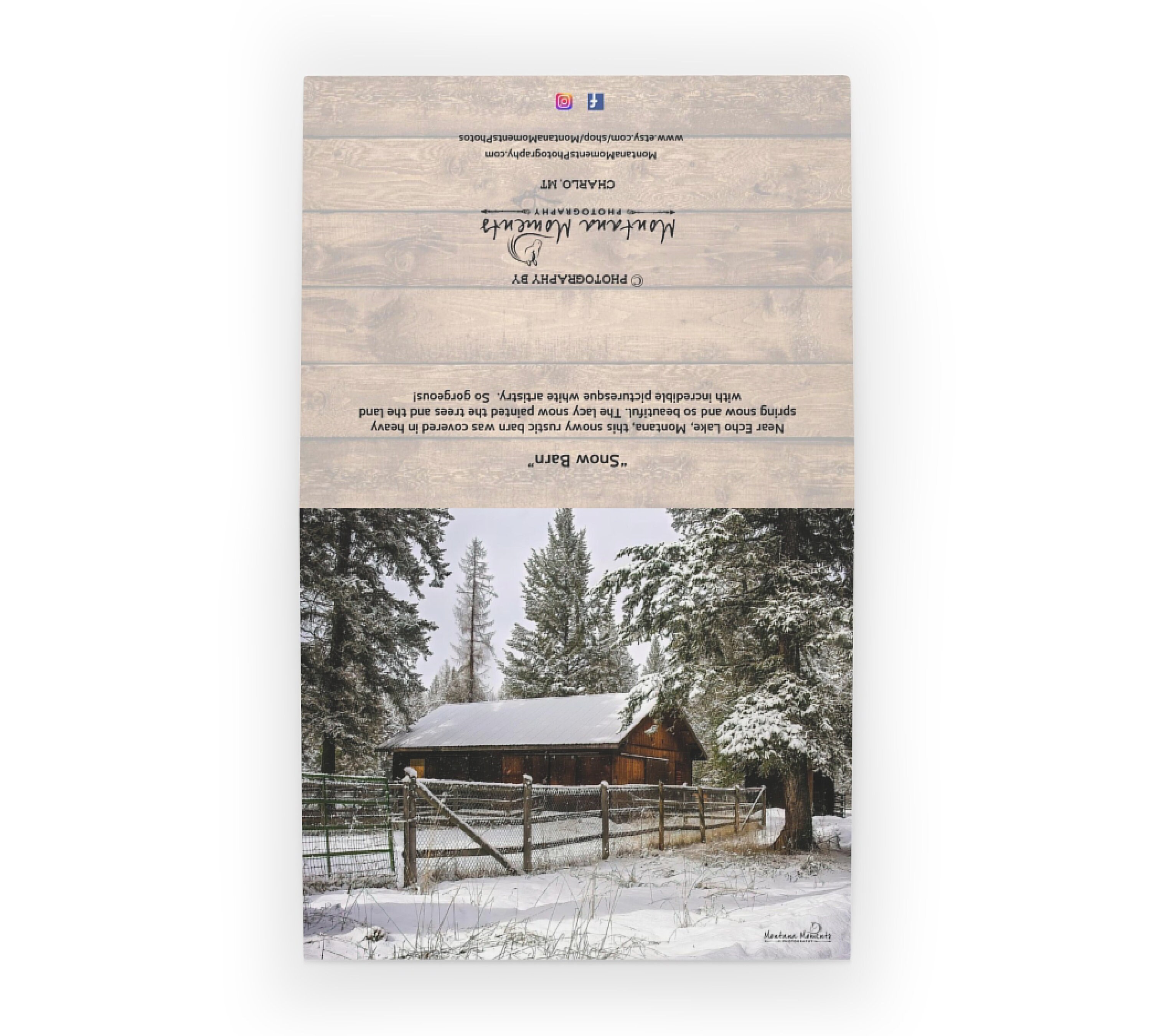 Rustic Barn in Snow Note Card Sets, Winter Barn Greeting Cards, Ranch ...