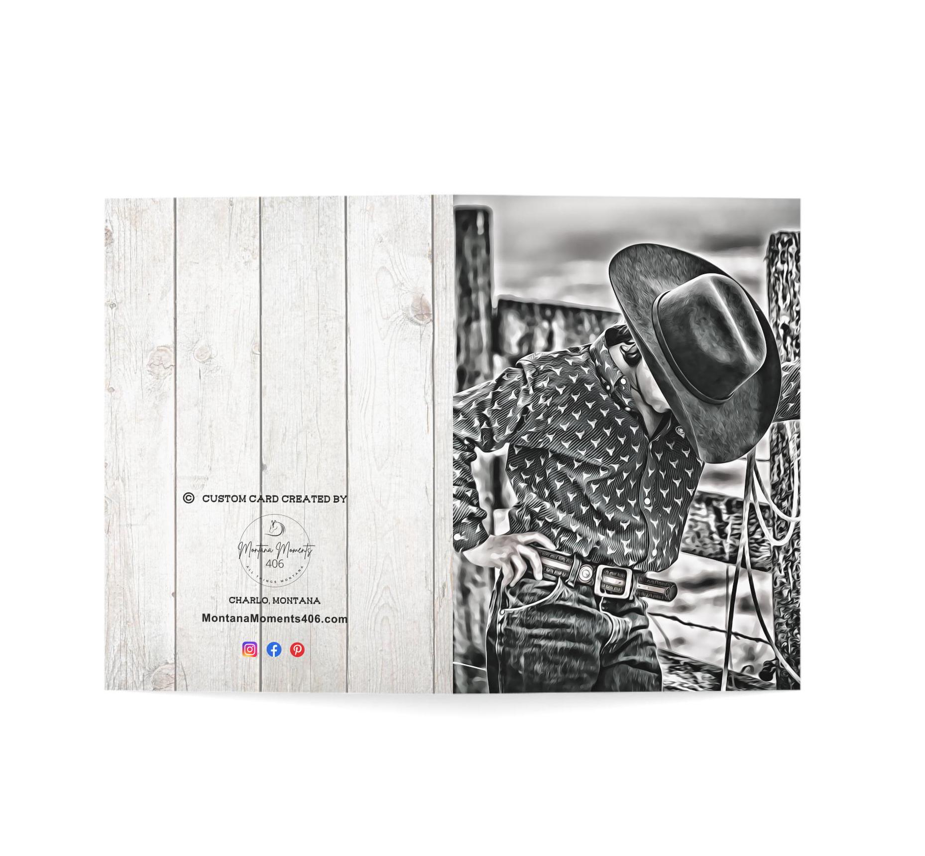 Western Cowboy Note Cards • Blank Greeting Cards • Cowboy Cards ...