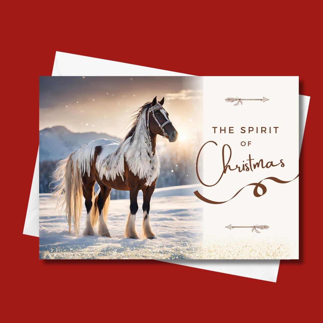 Native American Christmas Cards • Indian Horse Holiday Greeting Cards ...