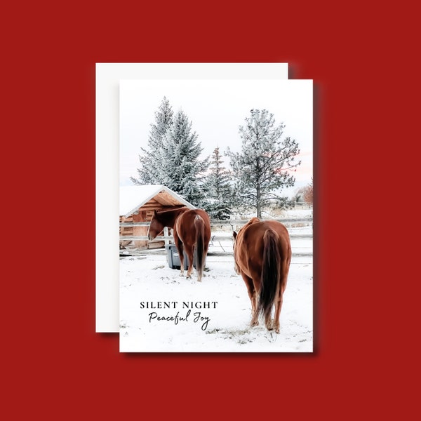 Horse Christmas Card - Etsy