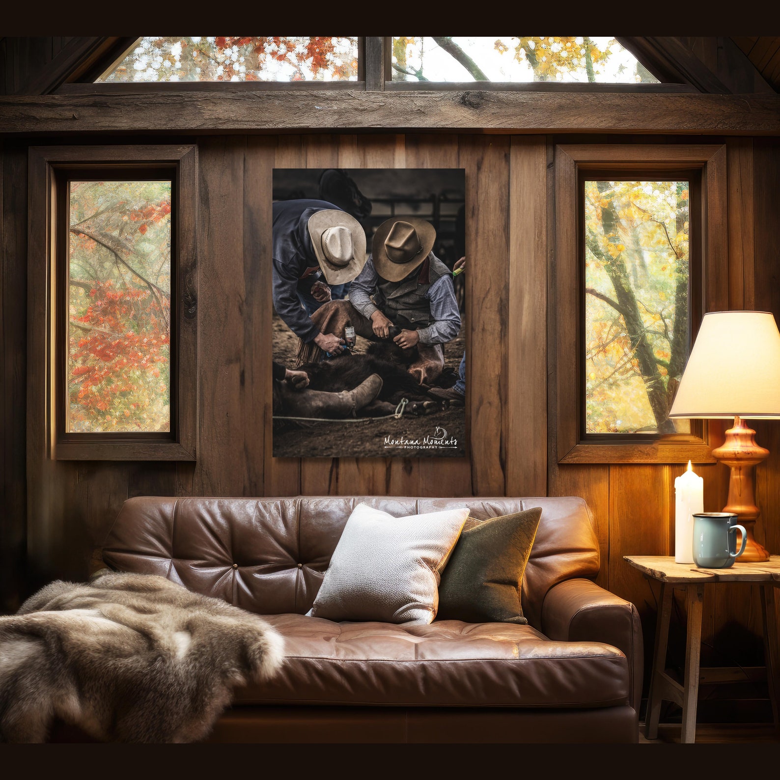 Western Wall Cowboy Art • Rustic Ranch Wall Art • Rustic Home Decor ...
