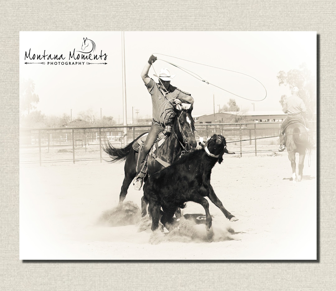Rodeo Team Roping Photos, Rodeo Photos, Cowboy Wall Art Photos, Calf ...