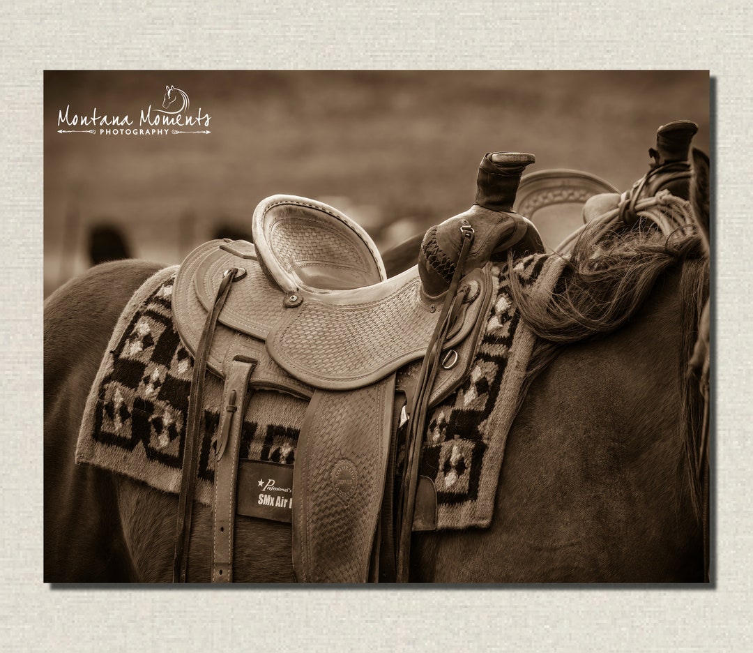 Horse Saddle Photo, Western Saddle, Western Home Decor, Cowboy Wall Art ...