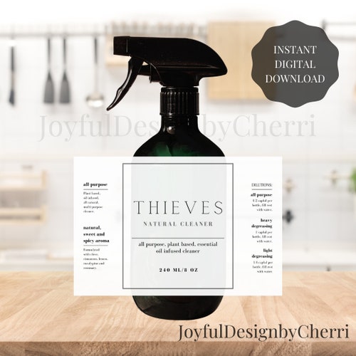Thieves Cleaner Label - Etsy