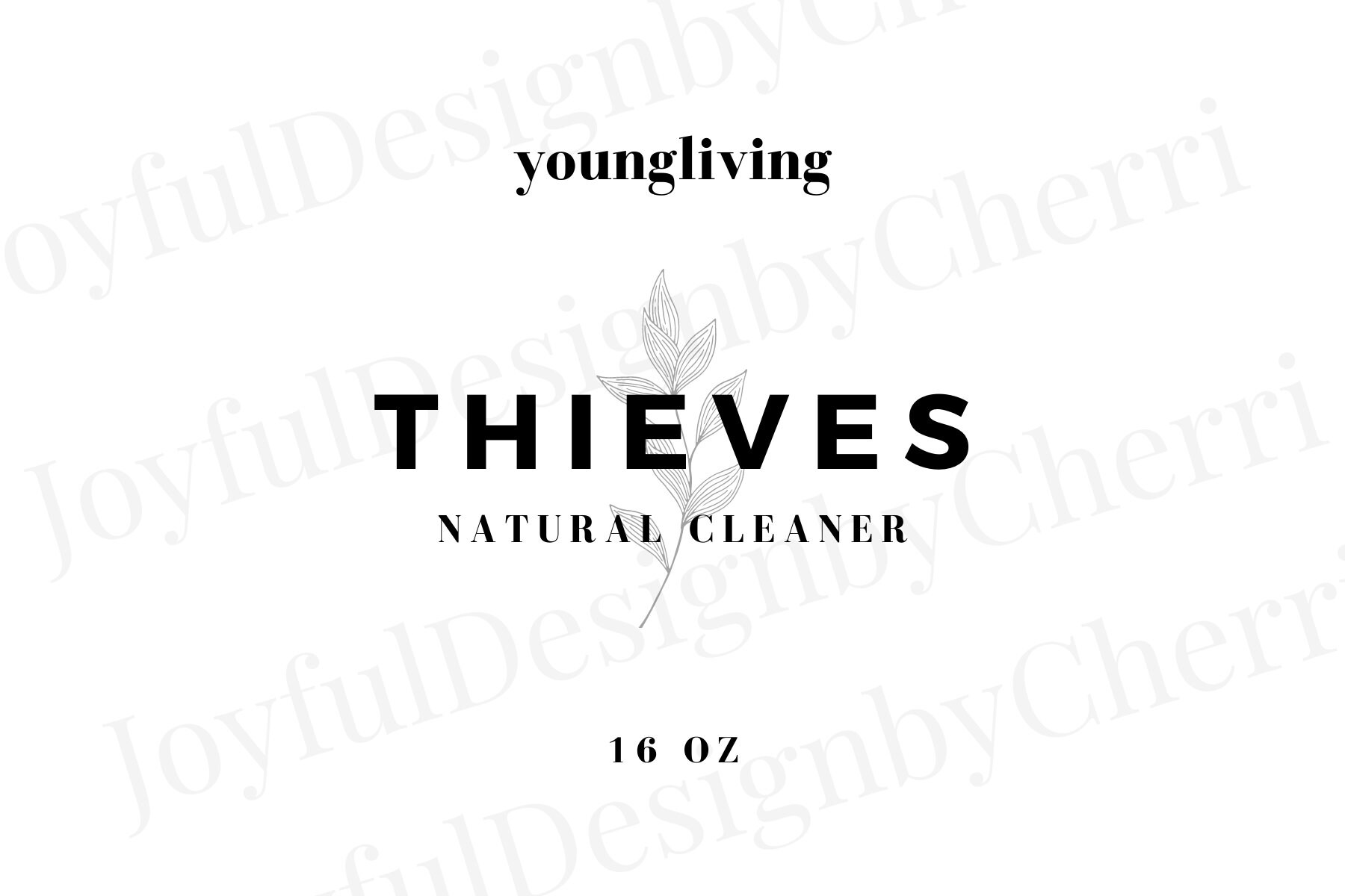 Modern Thieves Cleaner Label - Printable, Instant Digital Download ...
