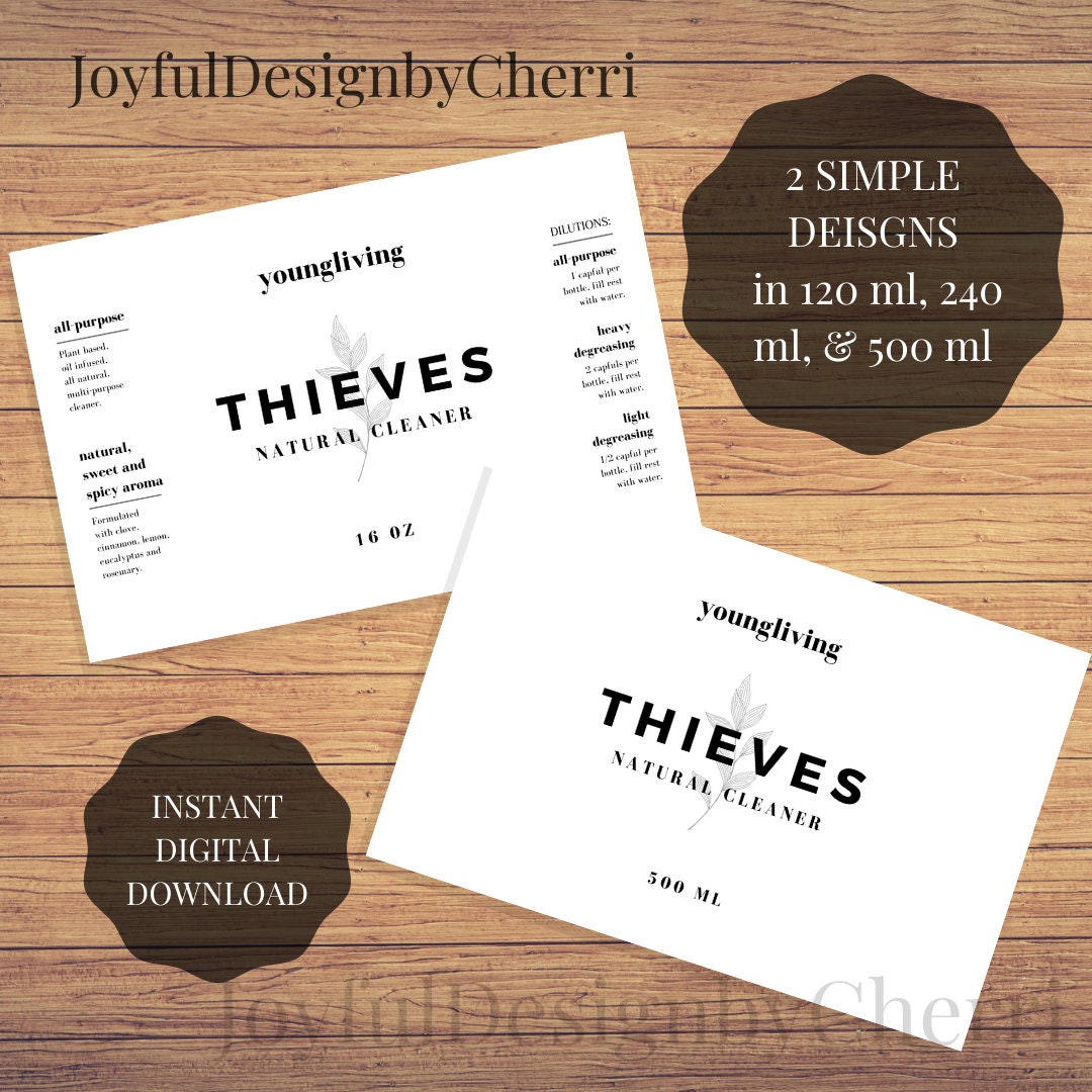 Modern Thieves Cleaner Label Printable Instant Digital - Etsy