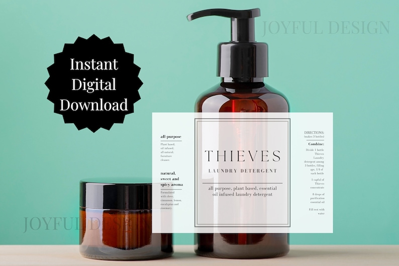 Thieves Laundry Detergent Label - Instant Digital Download - Etsy
