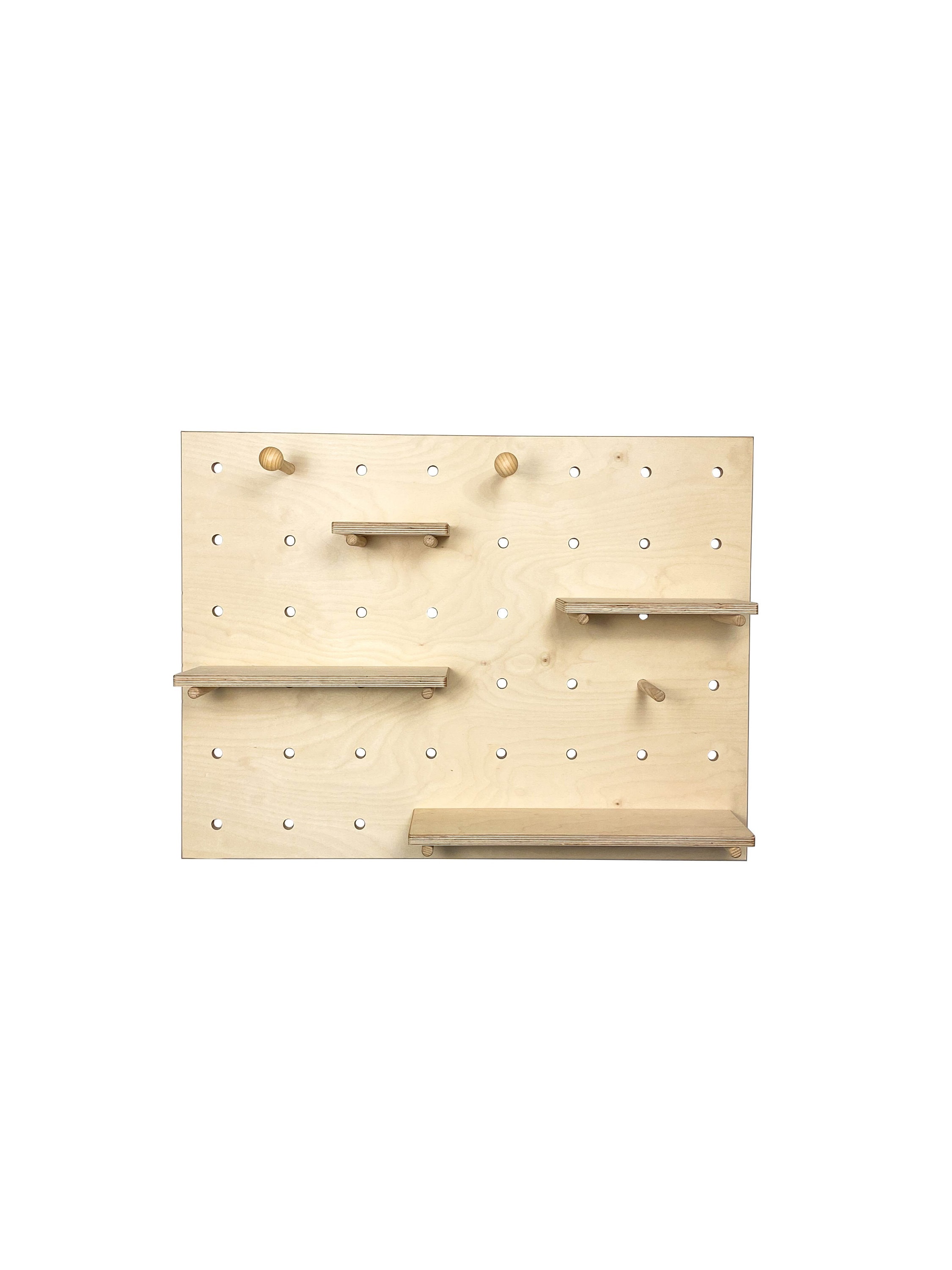 Large Natural Wooden Pegboard | Etsy