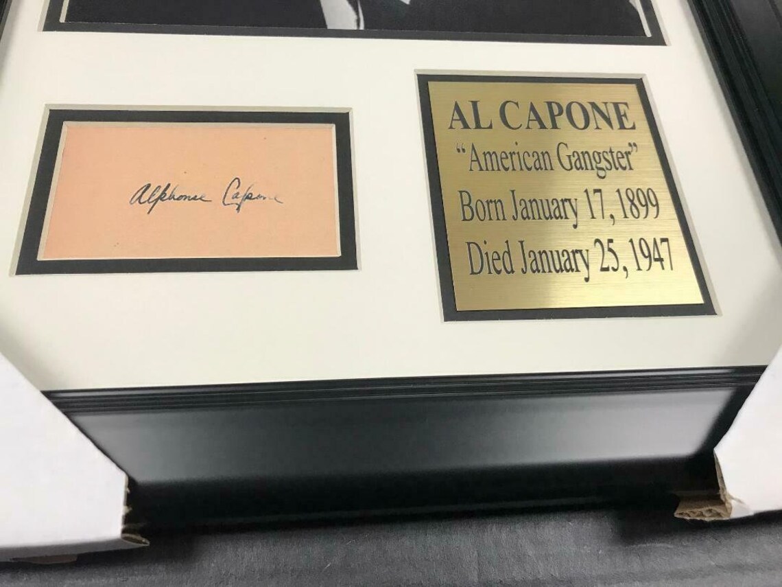 AL CAPONE Autographed Cut Signature Facsimile Framed 8x10 | Etsy