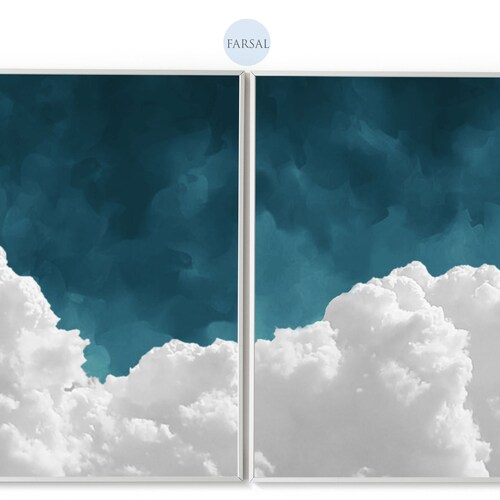 Blue Sky and Clouds Print // Blue Sky With White Cloud - Etsy