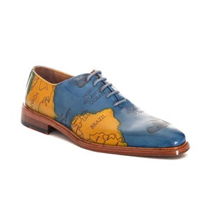 Hand-painted World Map Shoes | Leather Oxfords | Made to Order | Custom ...