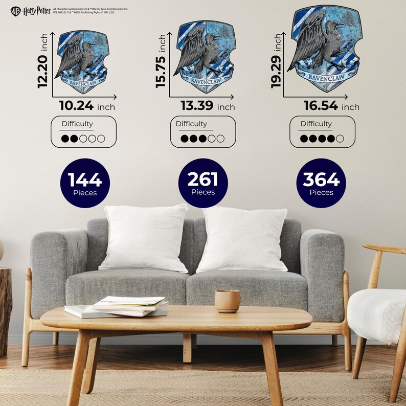 Ravenclaw Interactive Puzzle, Hogwarts Crest Art, Brain Teasers ...
