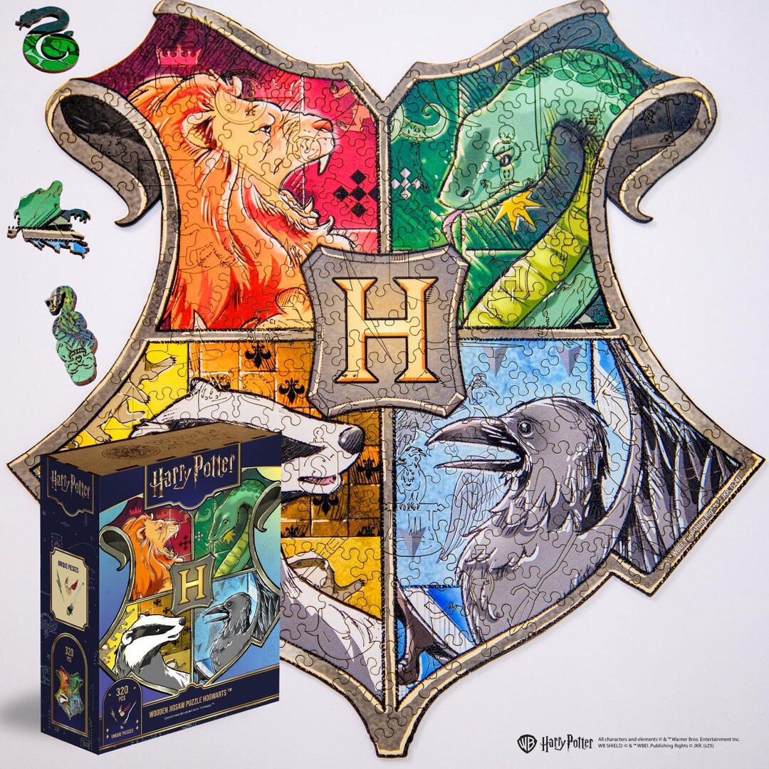 Hogwarts Crest Quest Puzzle, Harry Potter Art Decor, Gift for ...