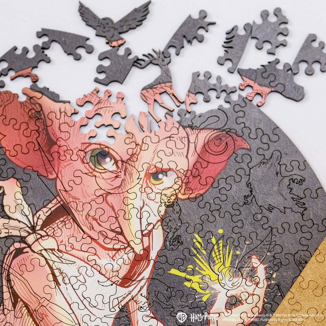 Wooden Jigsaw Puzzle - Harry Potter Dobby Officially Licensed, Wooden ...