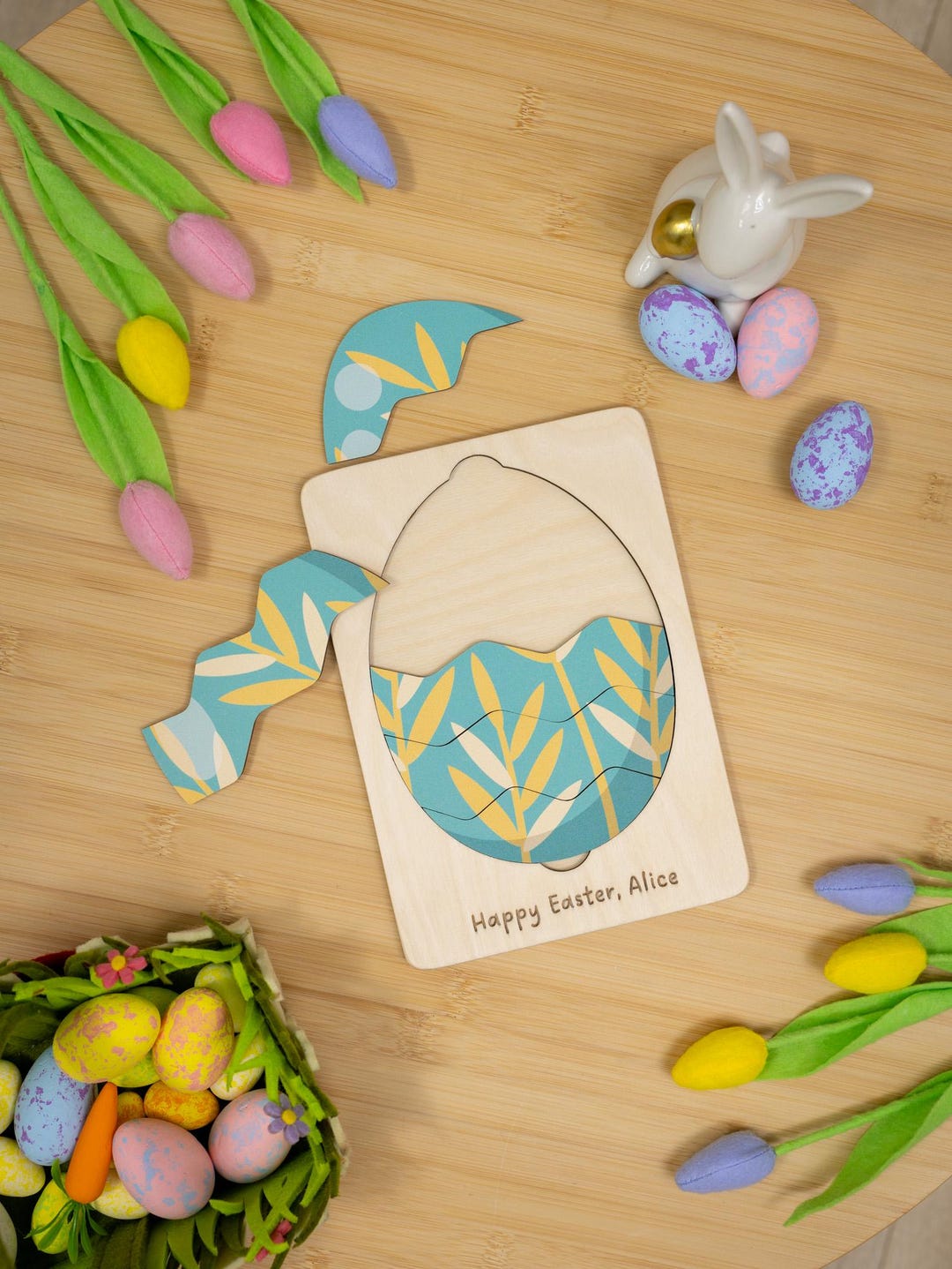 Golden Leaf Puzzle, Spring Wooden Shape Sorter With Golden Leaf Design ...