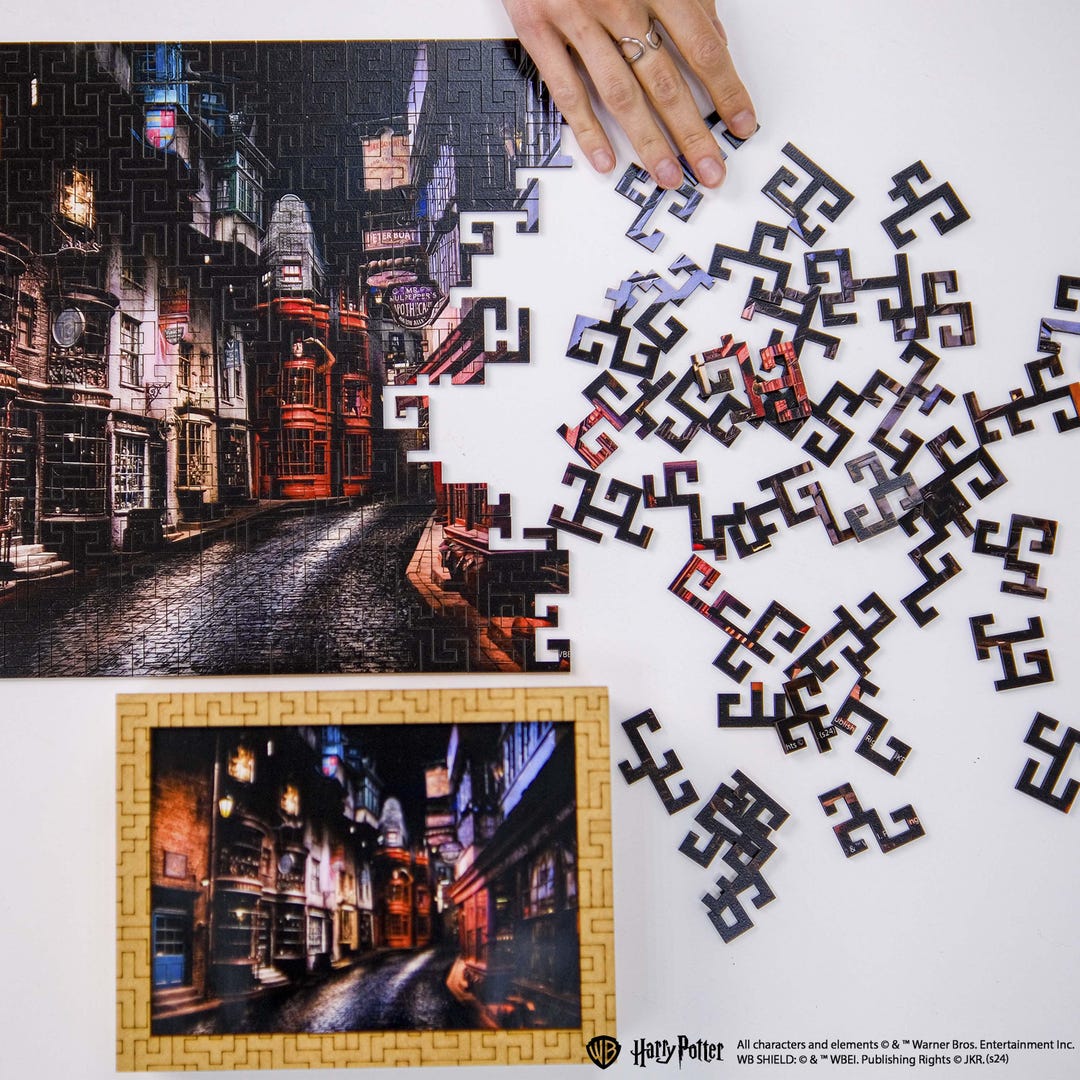 Wooden Jigsaw Maze Puzzle Harry Potter Diagon Alley, Labyrinth Puzzle ...