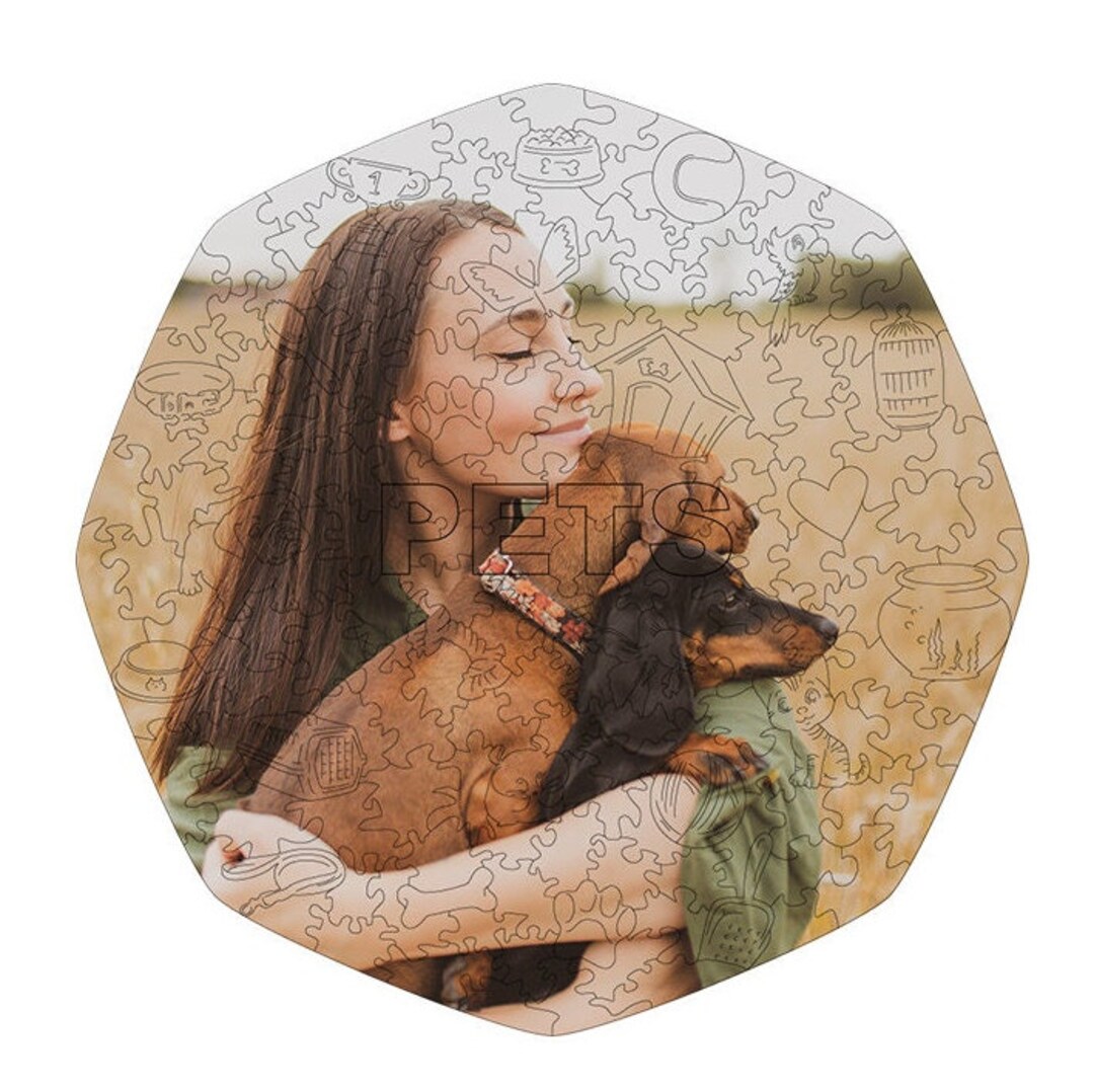 Custom Wooden Puzzle With Your Pet, Eco Puzzle From Photo, Custom Photo ...
