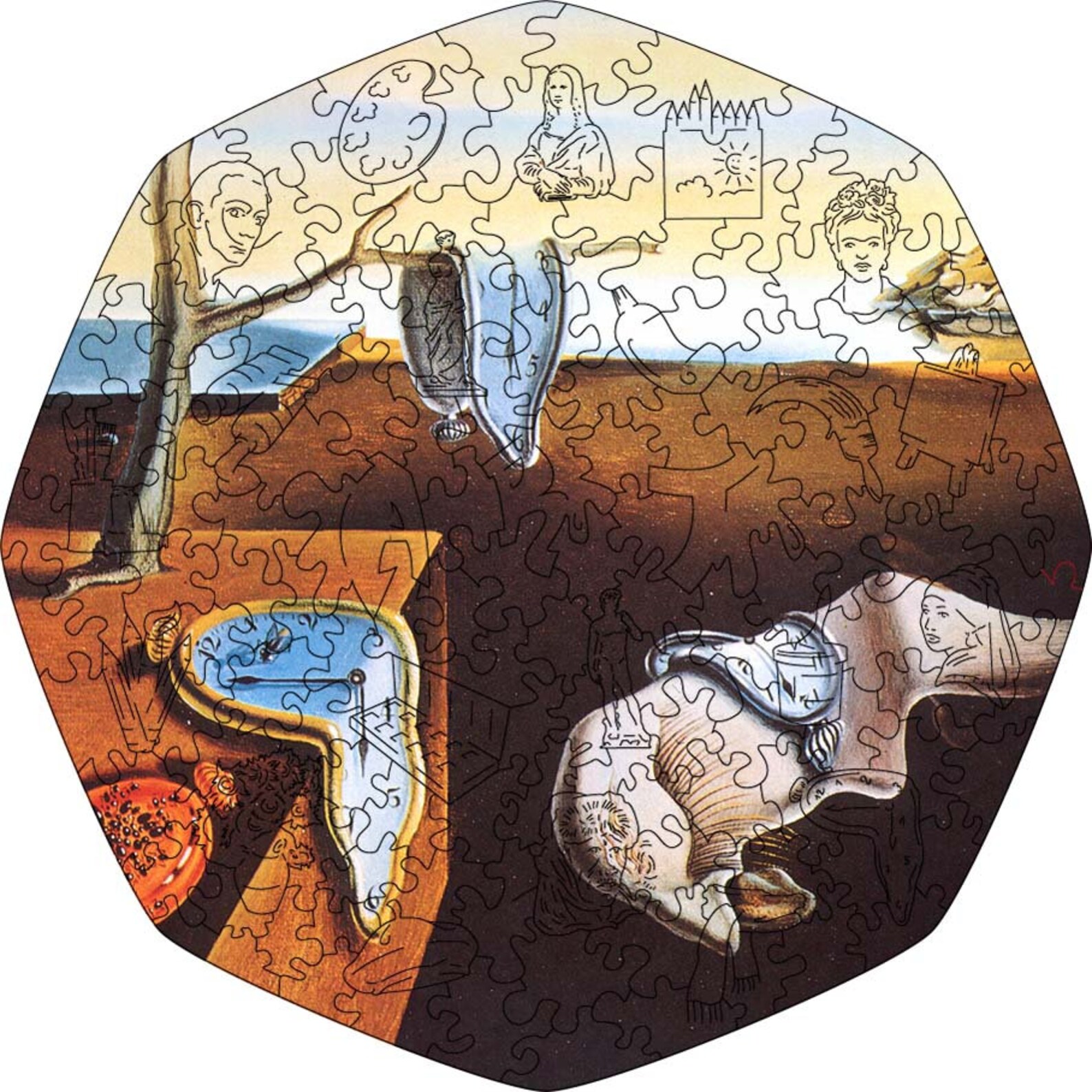 The Persistence of Memory by Salvador Dali Wooden Puzzle, Art Jigsaw ...