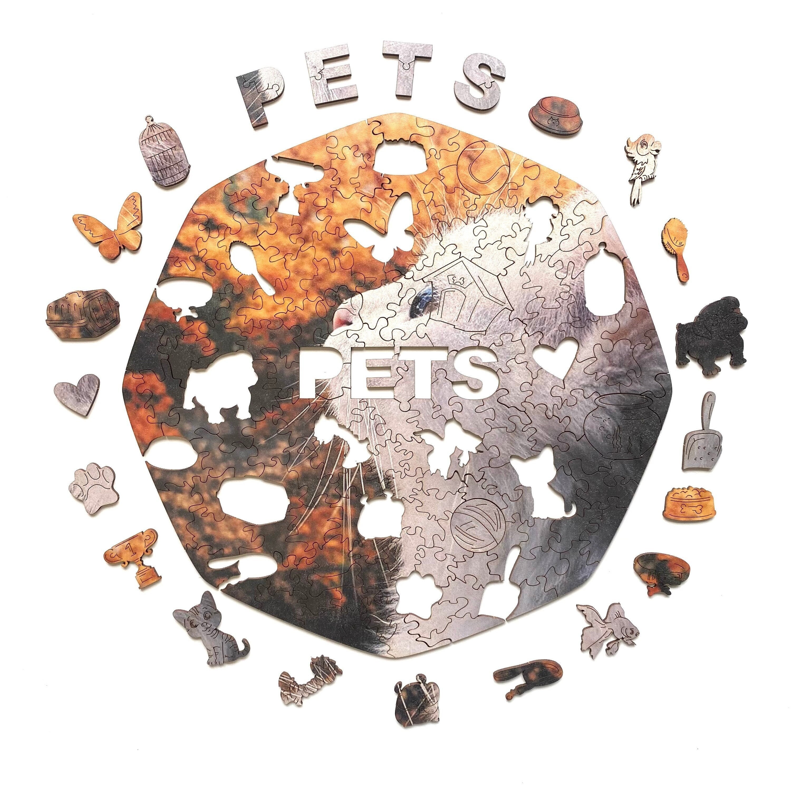 Custom Wooden Puzzle With Your Pet, Eco Puzzle From Photo, Custom Photo ...
