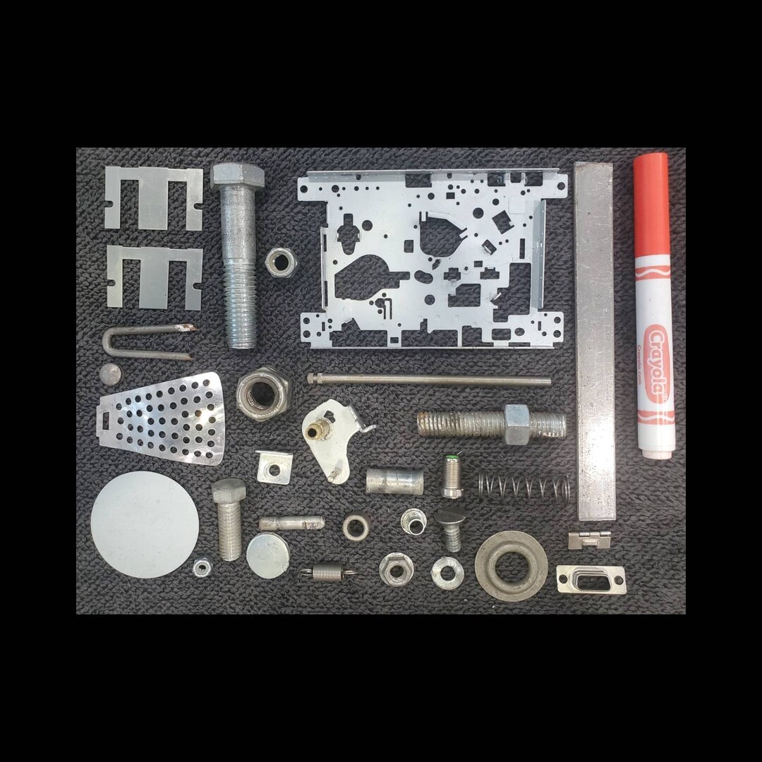 Mixed Lot of 30 Random Metal Scrap, Craft Supplies, Robot Parts, Caps ...