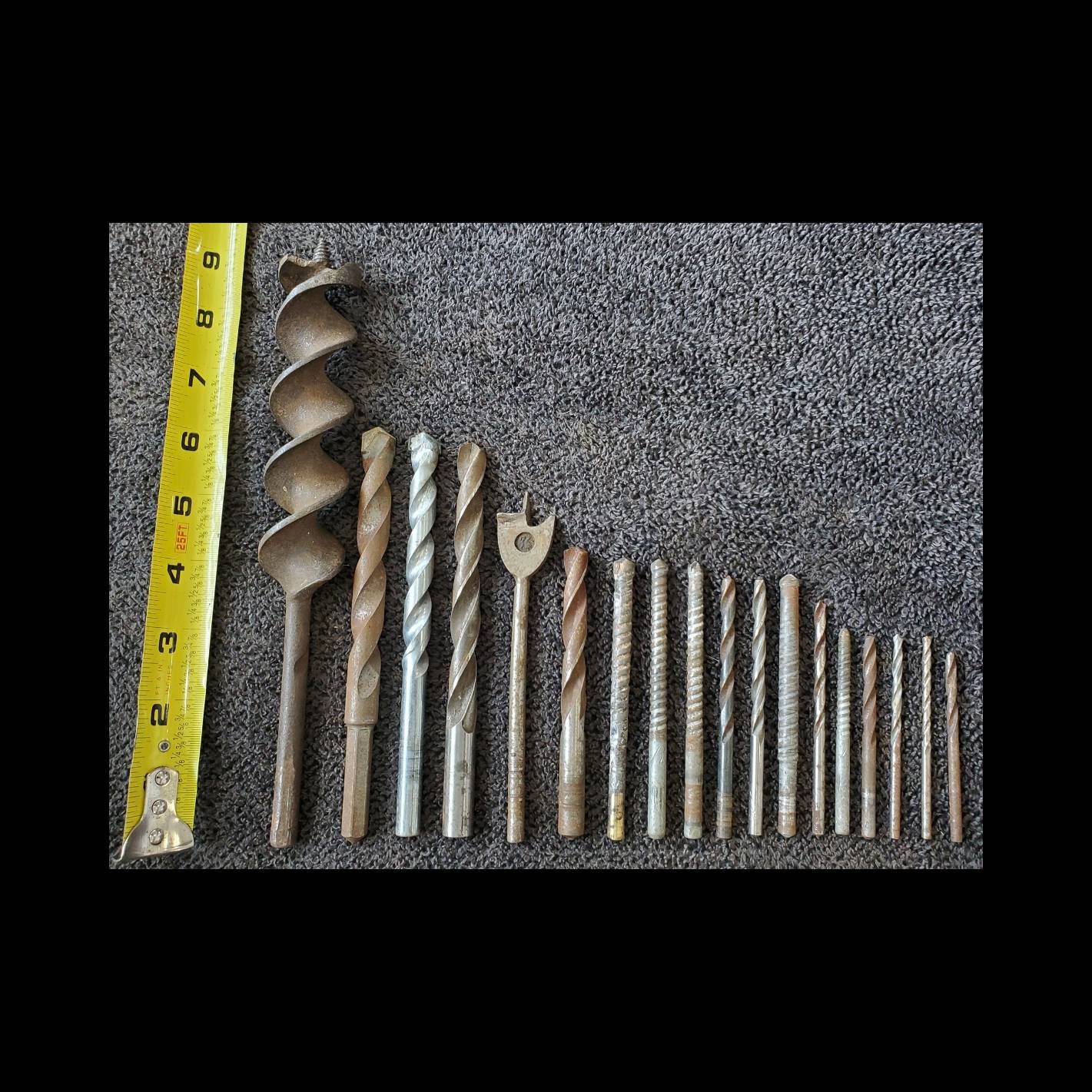 Mixed Lot of 18 Random Used Metal Drill Bits, Craft Supplies, Robot ...