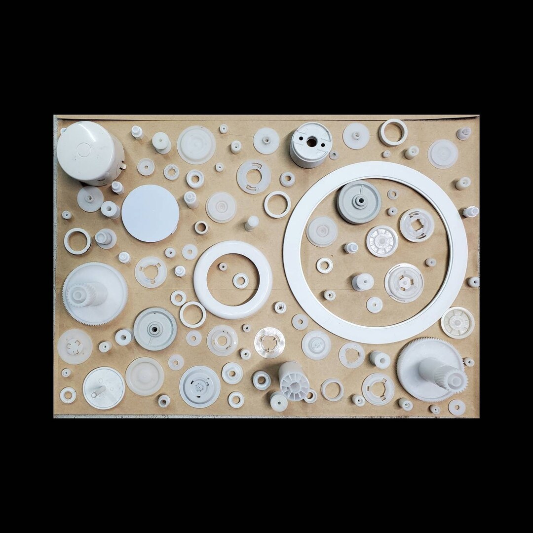 Mixed Lot of 100+ Random White Plastic Pieces, Craft Supplies, Junk ...