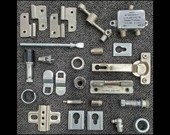 Mixed Lot of 30+ Random Metal Parts, Craft Supplies, Robot Parts ...