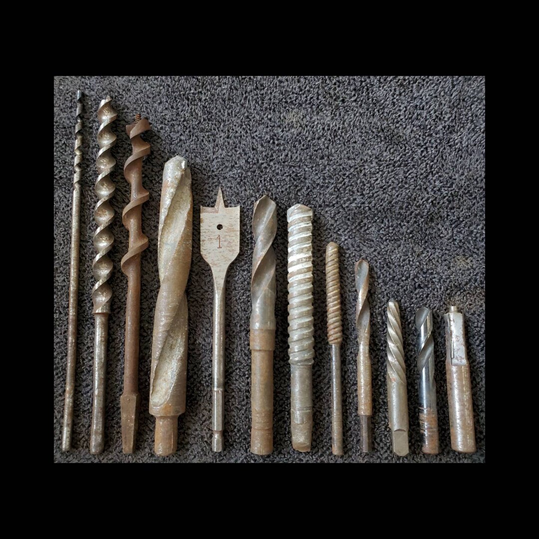 Mixed Lot of 12 Random Used Metal Drill Bits, Craft Supplies, Robot ...