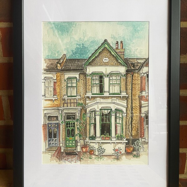 Custom House Portrait - Etsy