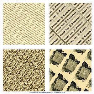 Bee Papers, Digital Paper Pack, Honey Bee Scrapbook Papers, Bee Keeping ...