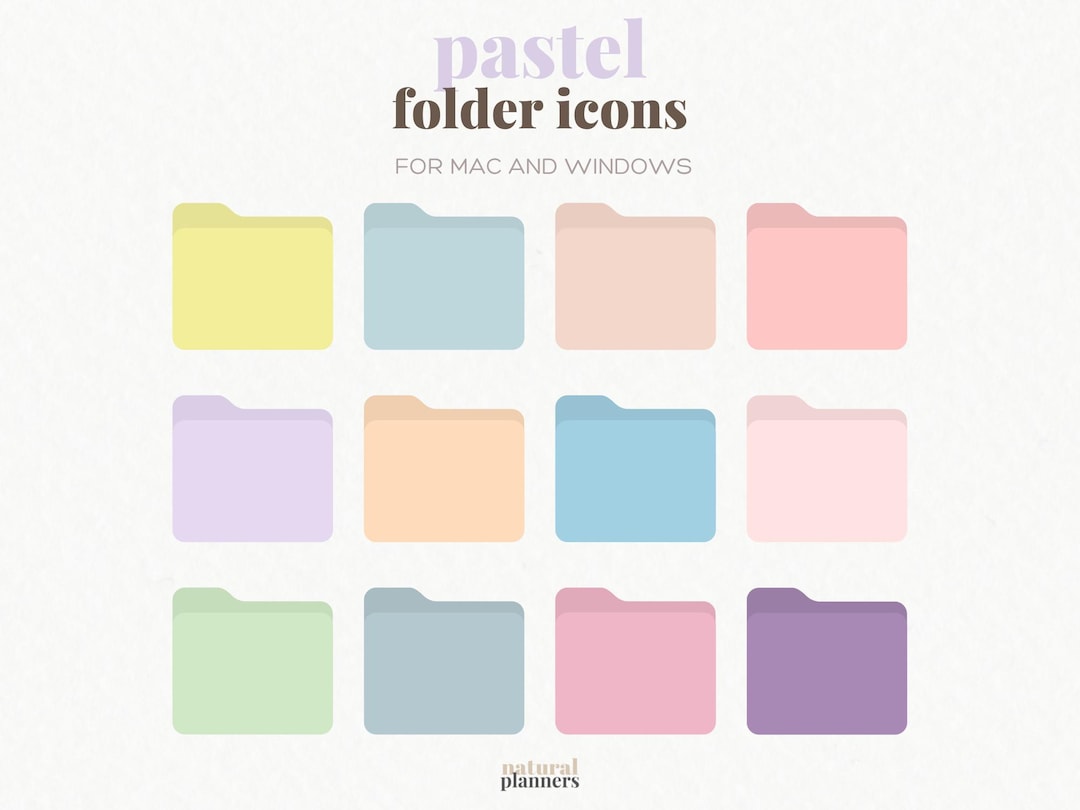 Pastel Folder Icons, Mac Folder Icons, Windows Folder Icons, Pastel ...