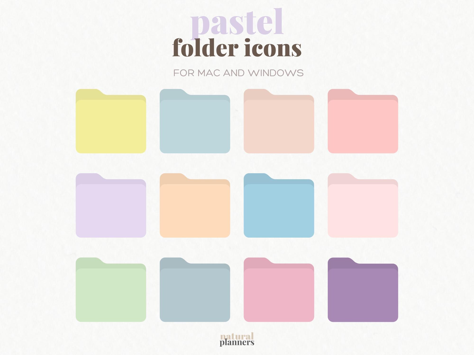 Pastel Folder Icons, Mac Folder Icons, Windows Folder Icons, Pastel ...