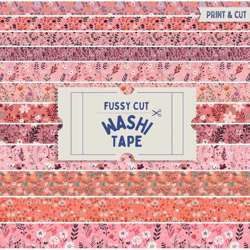 Pink Floral Washi Tape - Etsy