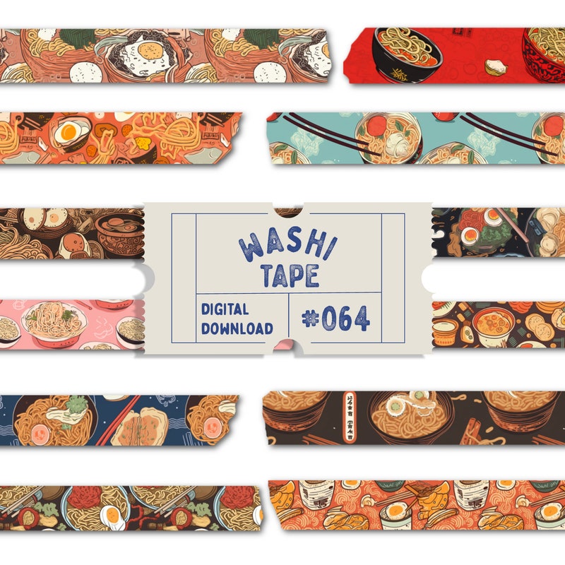 Washi Paper Food Stickers - Etsy
