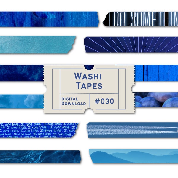 Blue Washi Tape - Etsy UK