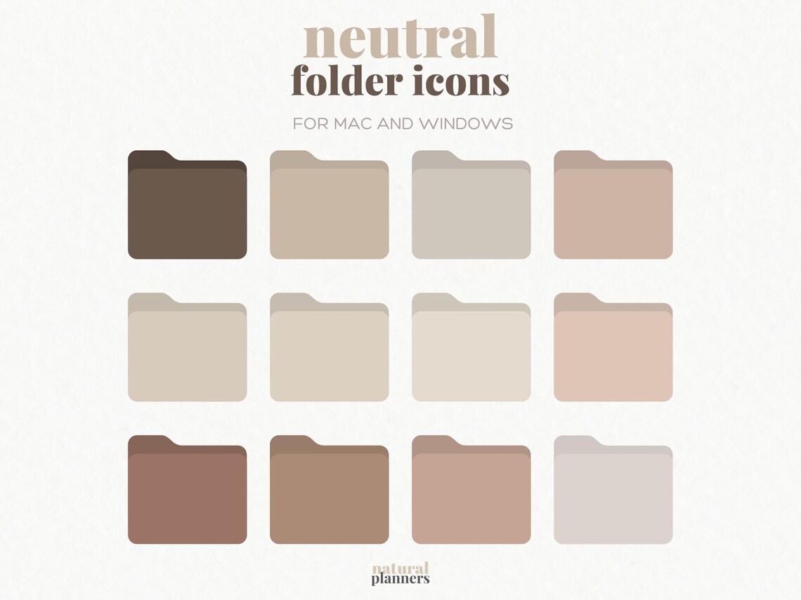 Neutral Colourful Folder Icons, Mac Folder Icons, Windows Folder Icons ...