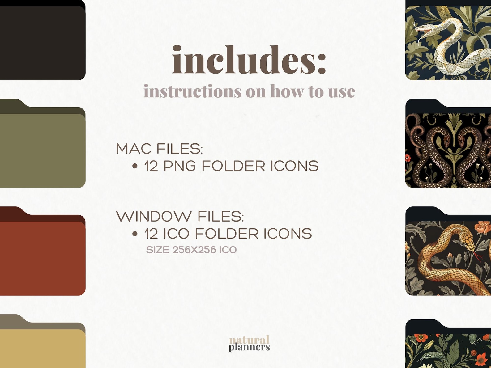 Gothic Snake Folder Icons, Black Mac Folder Icons, Windows Folder Icons ...