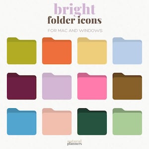 Bright Colourful Folder Icons, Mac Folder Icons, Windows Folder Icons ...