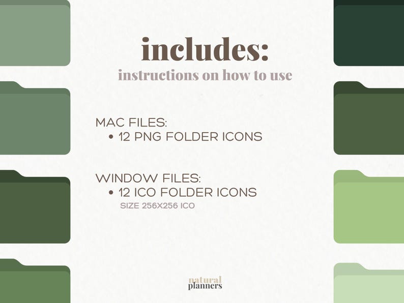 Sage Green Folder Icons, Mac Folder Icons, Windows Folder Icons, Green ...