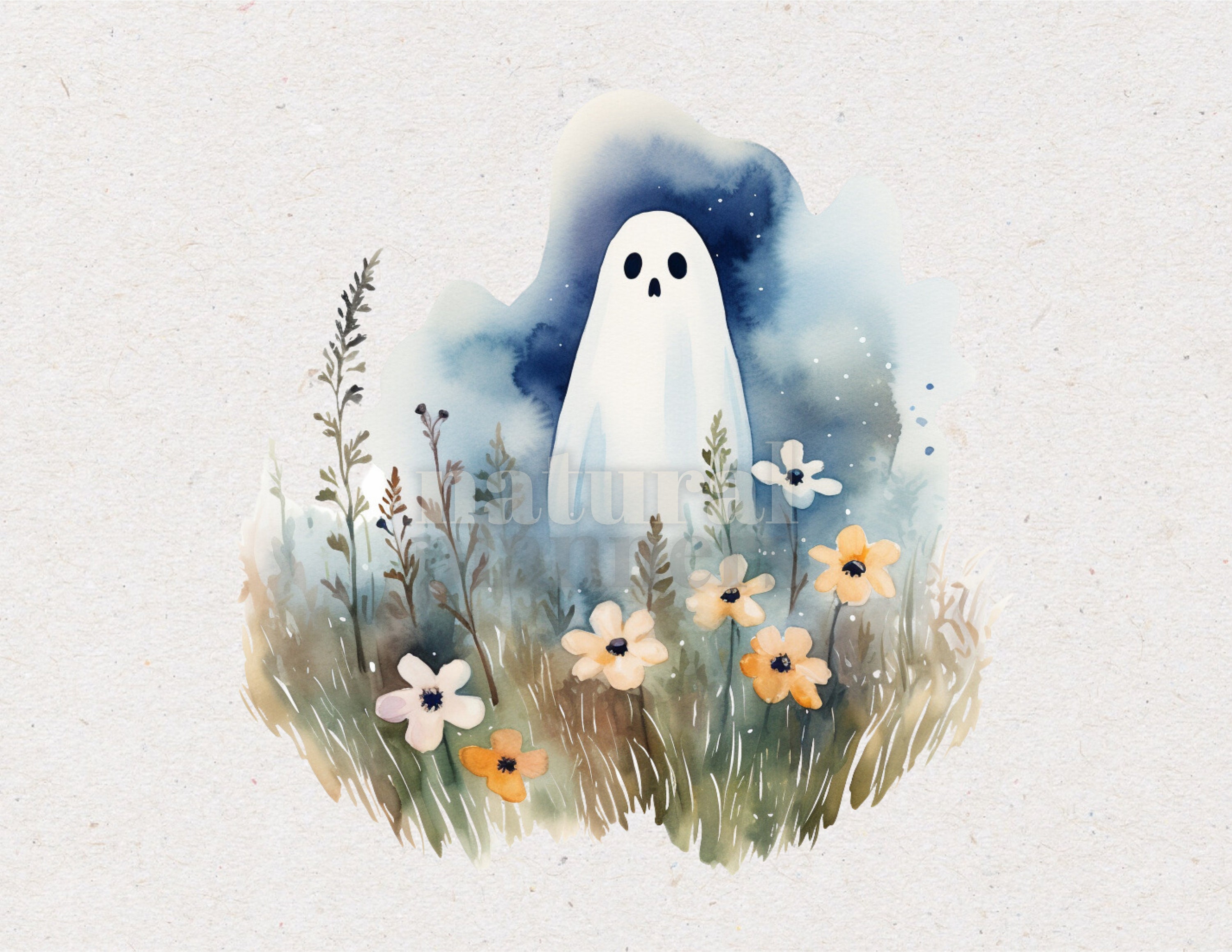 Halloween Ghost Clipart , 12 Pngs, Digital Download, Mixed Media ...