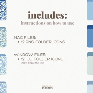 Blue Boho Folder Icons, Mac Folder Icons, Windows Folder Icons, Matisse ...
