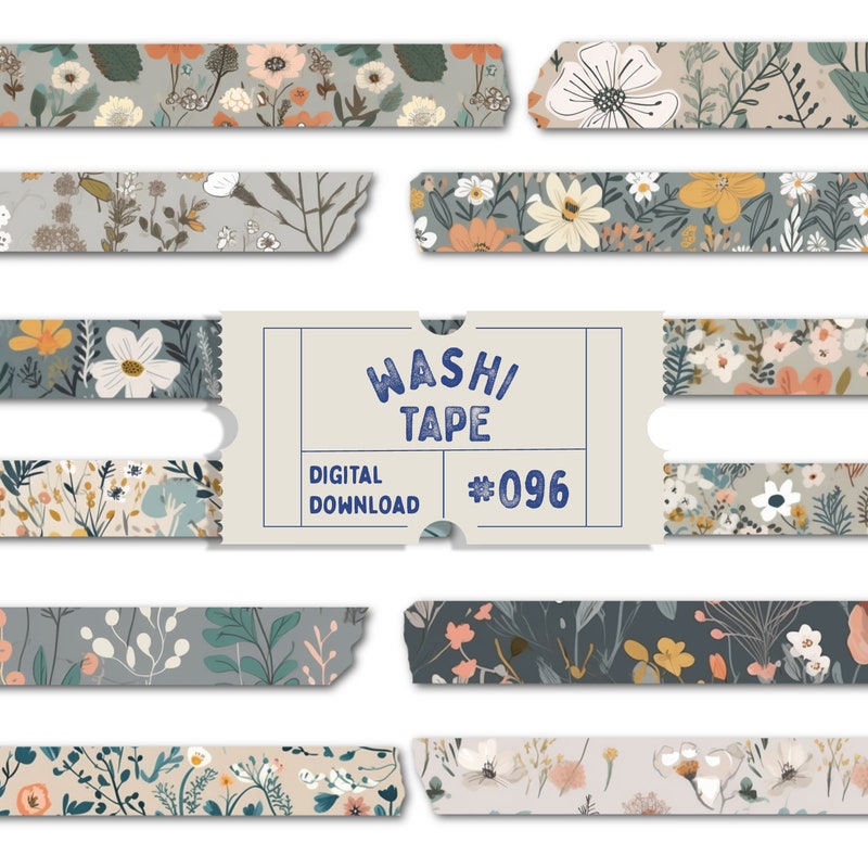 Pink Floral Washi Tape - Etsy