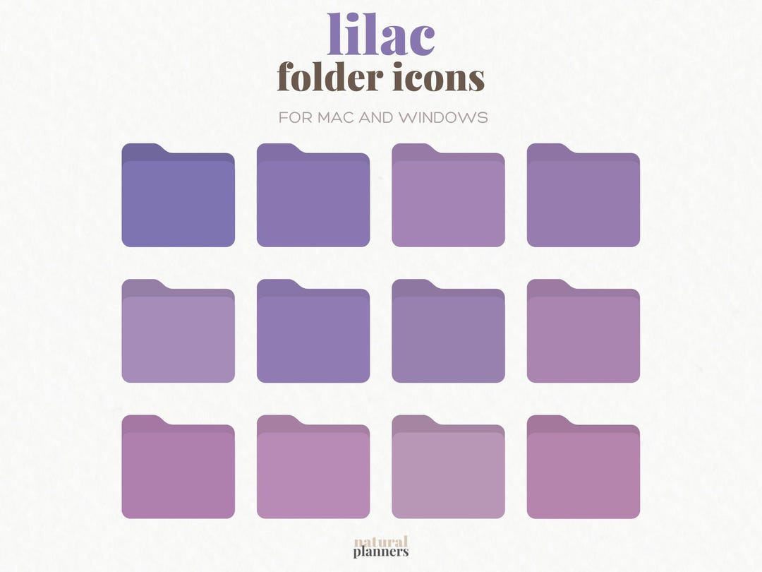 Lilac Purple Folder Icons, Mac Folder Icons, Windows Folder Icons ...